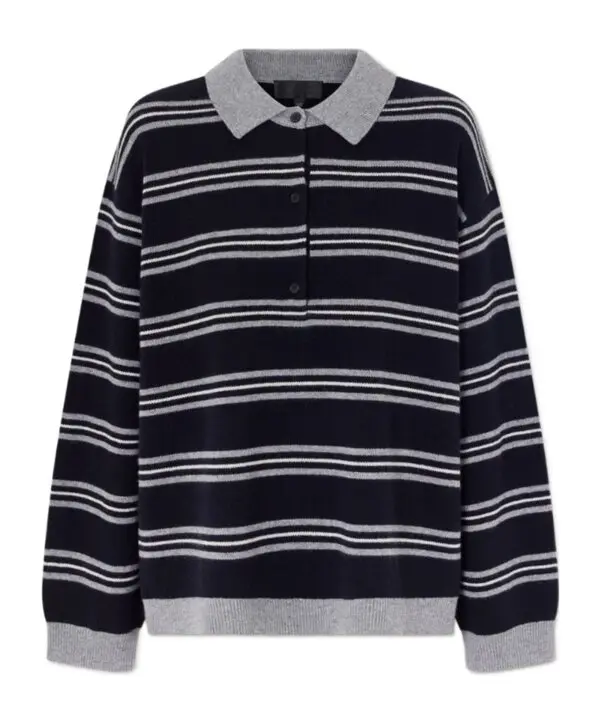 NILI LOTAN Striped Long Sleeve Sweater