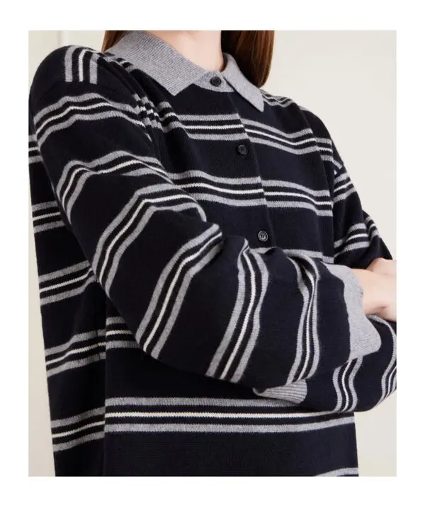 NILI LOTAN Striped Long Sleeve Sweater