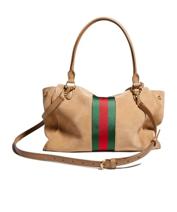 Gucci Medium Top Handle Bag With Horsebit Detail - Sand-colored