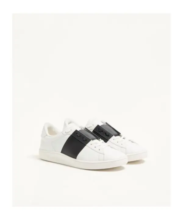 Valentino Garavani Open Royco Lace-up Sneakers - White/black