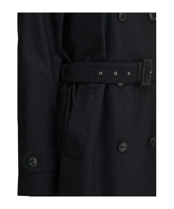 Herno Double-breasted Belted Coat - Black