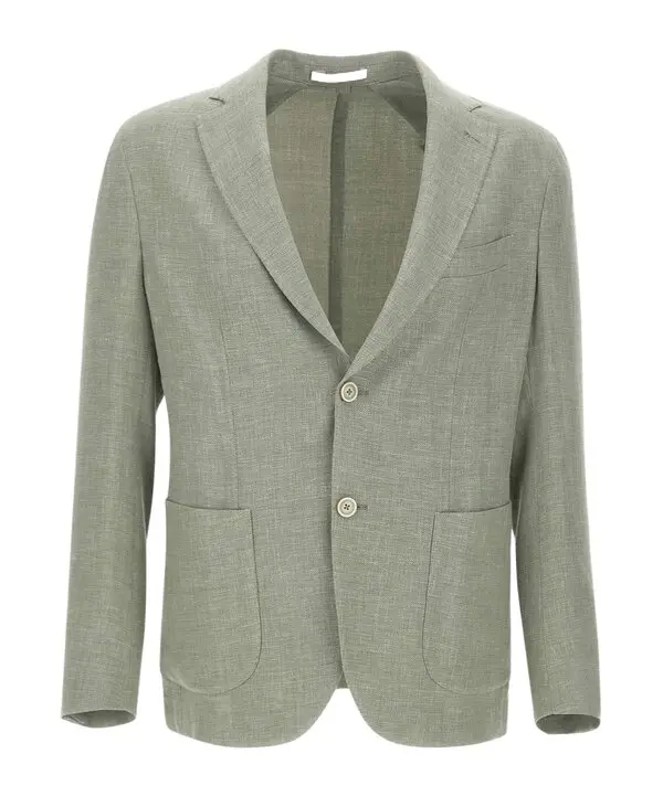 Eleventy Single-breasted Slim Blazer - Gray