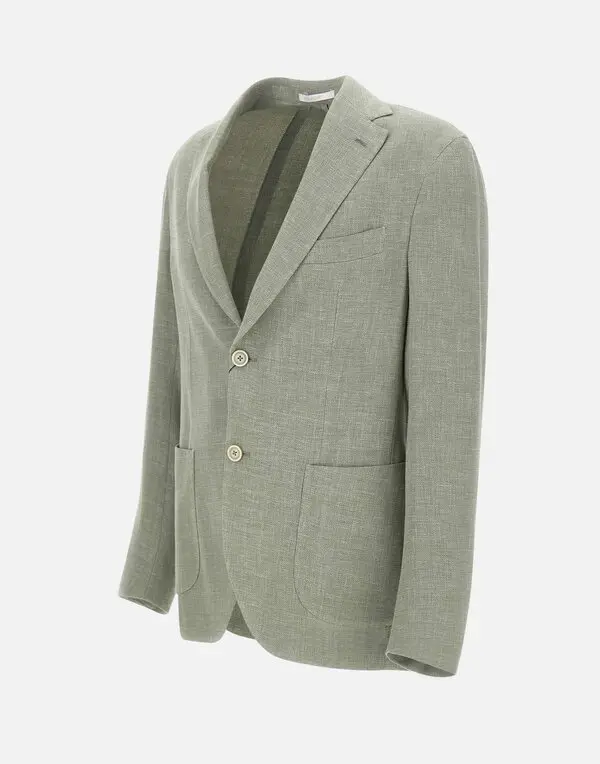 Eleventy Single-breasted Slim Blazer - Gray