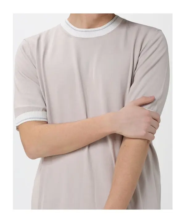 Eleventy Ribbed-design T-shirt