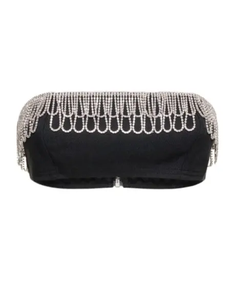 ROTATE BY BIRGER CHRISTENSEN Crystal Embellished Tube Top