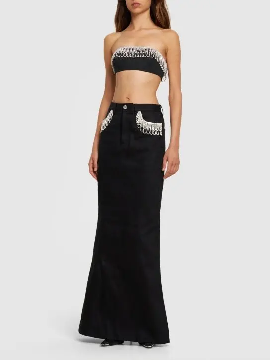 ROTATE BY BIRGER CHRISTENSEN Crystal Embellished Tube Top