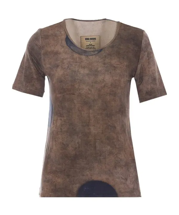 UMA WANG Short-sleeved Printed Crewneck T-shirt