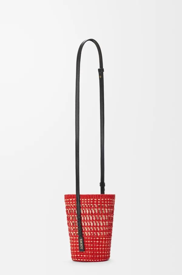 Loewe Braid Pocket Bucket Bag - Red