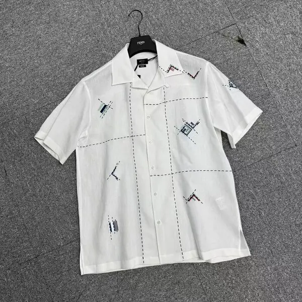 Fendi Embroidered Linen Shirt