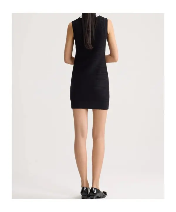 PATOU Sleeveless Contrast Trim Knit Dress