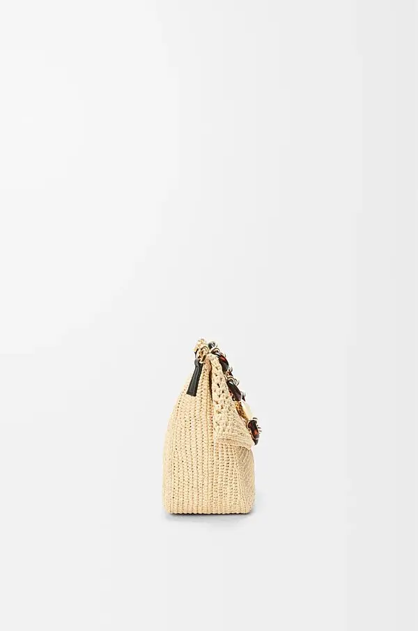 Loewe Medium Woven Raffia Bag With Detachable Strap - Natural
