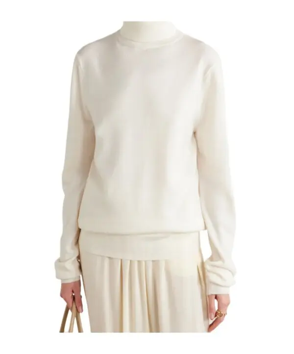 THE FRANKIE SHOP Eve Turtleneck Sweater - Ivory