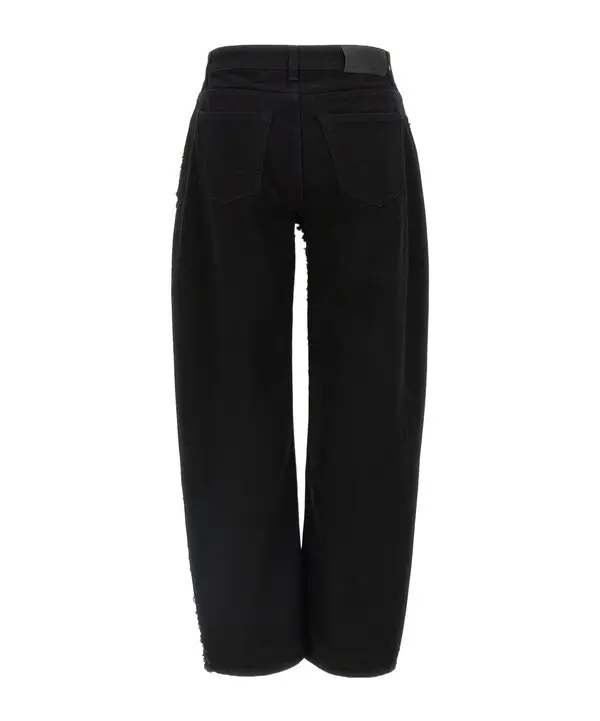 Stella McCartney Bouclé Wide Leg Jeans - Black