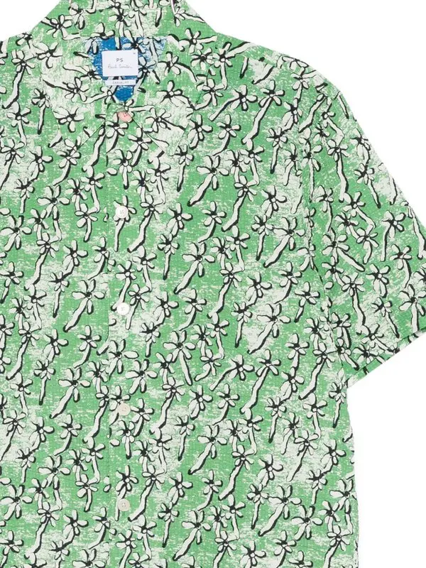 Paul Smith Floral-print Shirt - Green