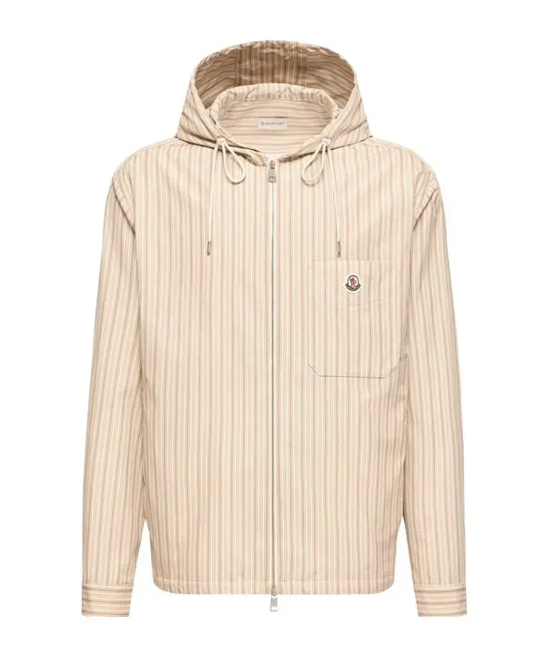 Moncler Striped Cotton Poplin Shirt