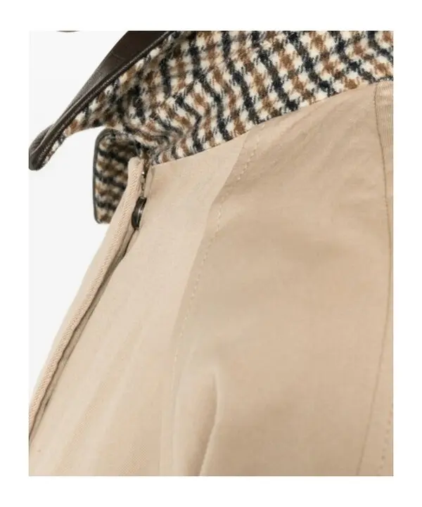 Brunello Cucinelli Leather-trimmed Coat - Nude