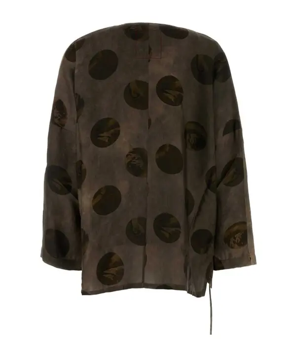 UMA WANG Tie-front Cover-up With All-over Pattern