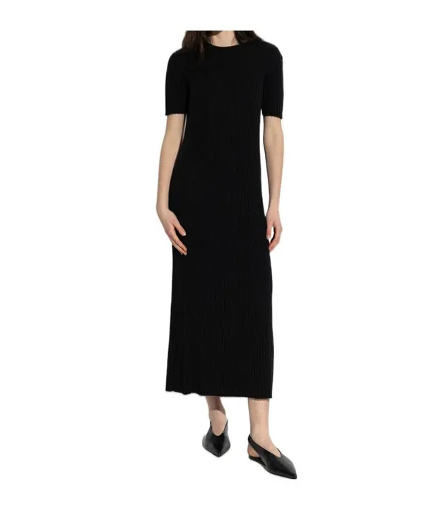 LISA YANG Isabela Ribbed Knit Maxi Dress - Black