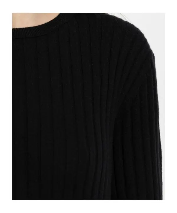 LISA YANG Isabela Ribbed Knit Maxi Dress - Black