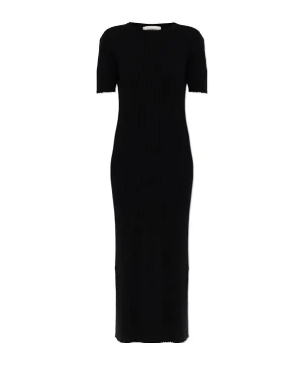 LISA YANG Isabela Ribbed Knit Maxi Dress - Black