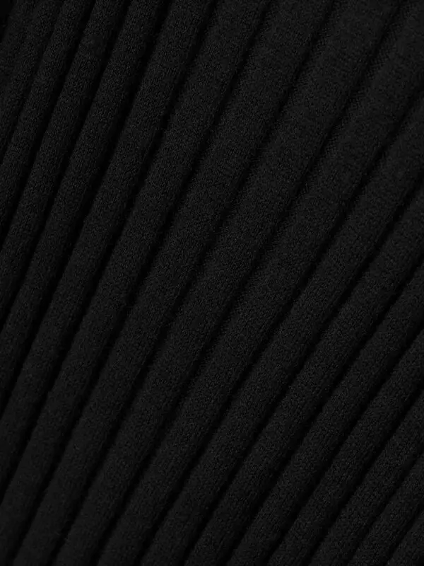 LISA YANG Isabela Ribbed Knit Maxi Dress - Black