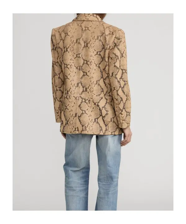 FRAME Long-sleeved Snake Print Blazer