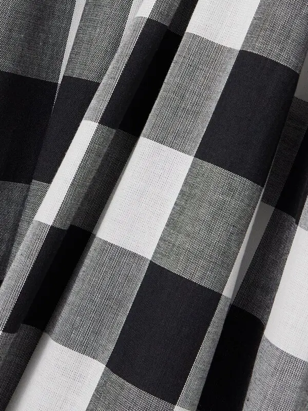 Sea Gingham Check Midi Dress