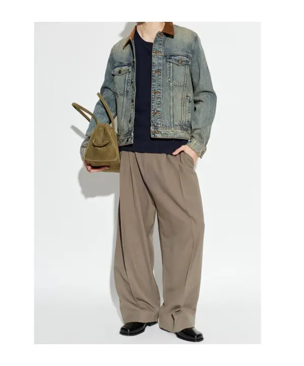 Zadig&Voltaire Corduroy Collar Denim Jacket - Light Blue