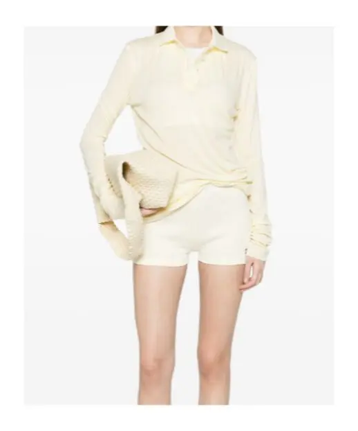 ENTIRE STUDIOS Long Sleeve Polo Top - Yellow