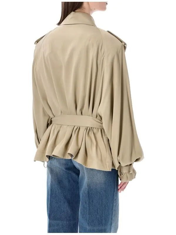 THE FRANKIE SHOP Belted Trench Coat - No