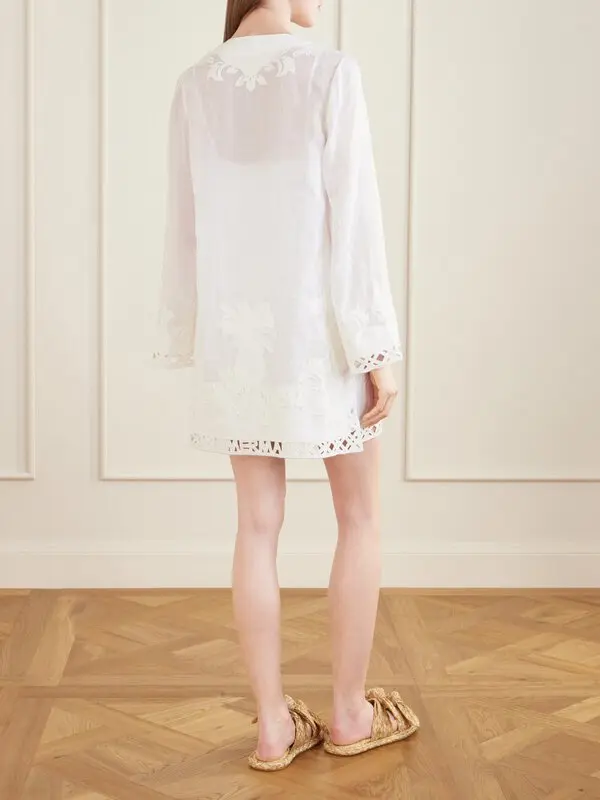 Zimmermann Indra Embroidered Tunic Dress