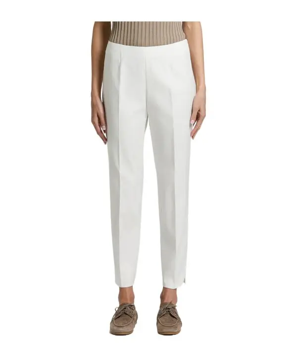 Peserico Cigarette Trousers With Back Slit Hem
