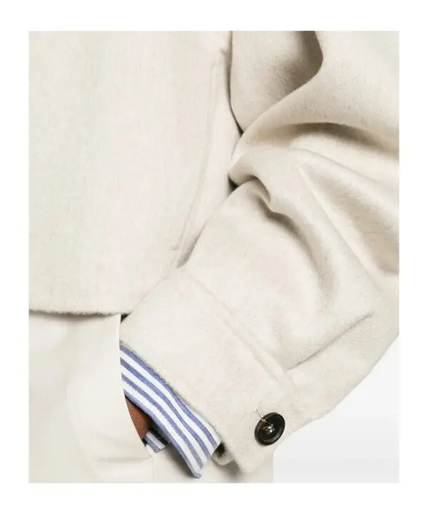 Brunello Cucinelli Long Sleeve Button-fastening Jacket - White
