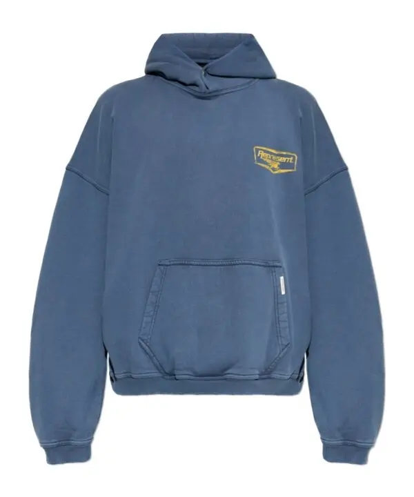 REPRESENT Graphic Print Hoodie - Blue