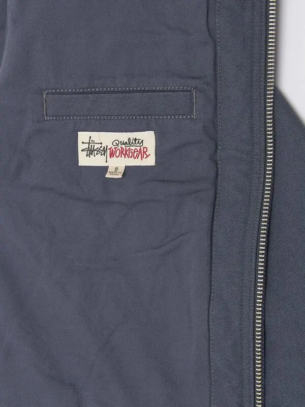 StÜssy Workgear Cotton Twill Zip Jacket - Blue