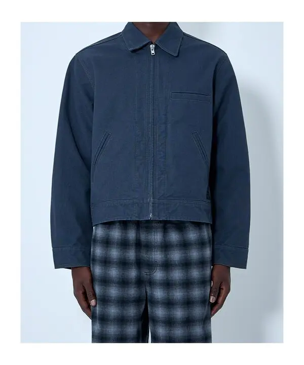 StÜssy Workgear Cotton Twill Zip Jacket - Blue
