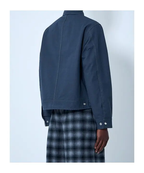 StÜssy Workgear Cotton Twill Zip Jacket - Blue