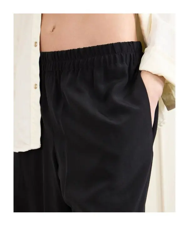 NILI LOTAN Elastic Waist Casual Pants - Black