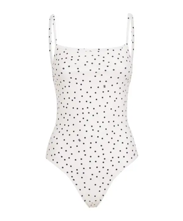 BY MALENE BIRGER Astrid Polka Dot One-piece Swimsuit - White