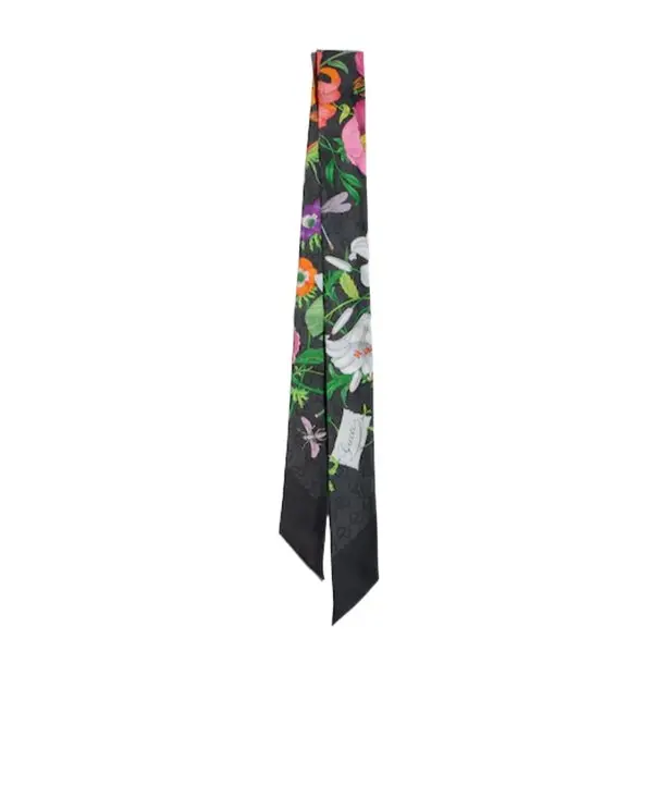 Gucci Printed Silk Ribbon - Black