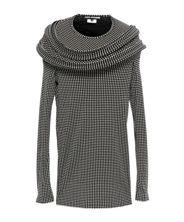 Junya Watanabe Polka Dot Ruffled Round Neck Cover-up