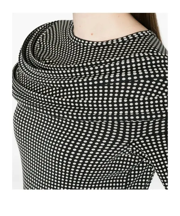 Junya Watanabe Polka Dot Ruffled Round Neck Cover-up