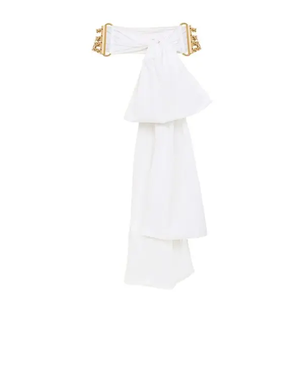 Chloé Bow Detail Belt - White