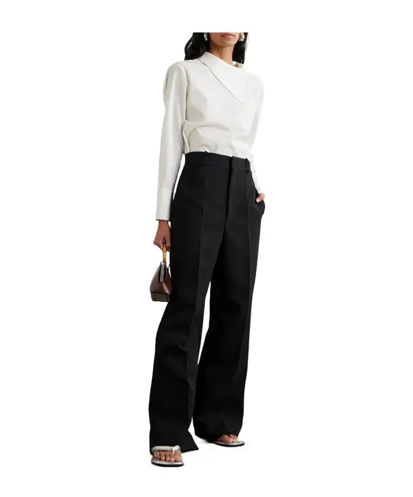 Carven Wide-leg Twill Pants - Black