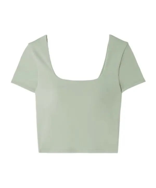 Lululemon Lightweight And Quick-drying T-shirt With Square Neck And Built-in Shelf Bra