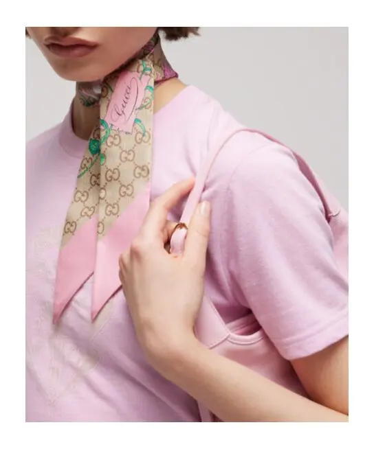 Gucci Printed Silk Ribbon