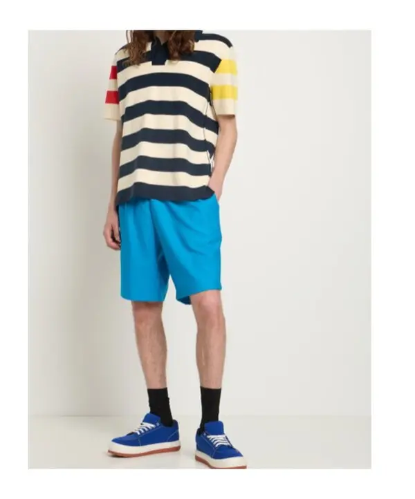 BONSAI Wool Track Shorts - Blue
