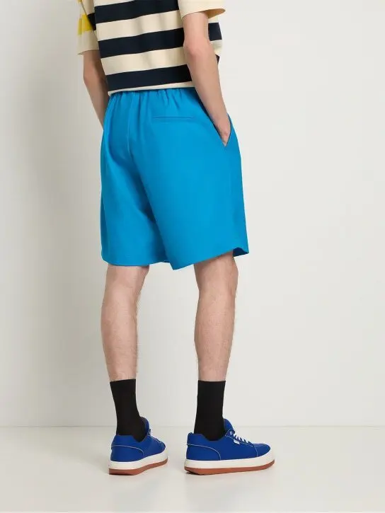 BONSAI Wool Track Shorts - Blue