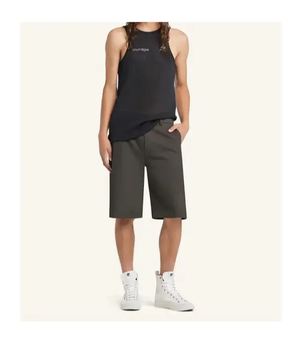 COURREGES Logo Mesh Vest - Black