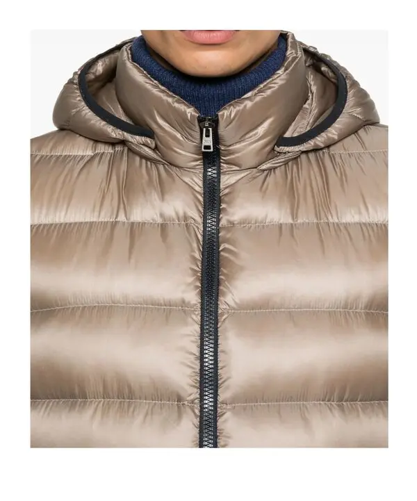 Herno Hooded Padded Gilet - Beige